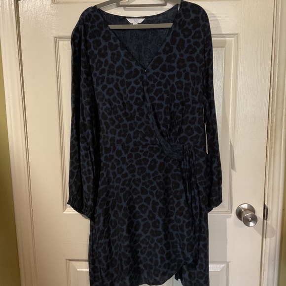 Time and Tru | Dresses | Nwt Time And Tru Womens Blue And Black Leopard ...